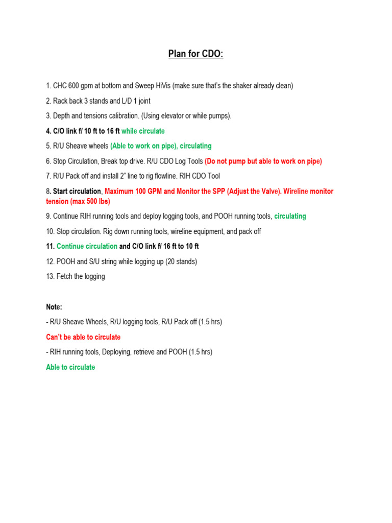 CDO Procedure | PDF | Physical Sciences | Gases
