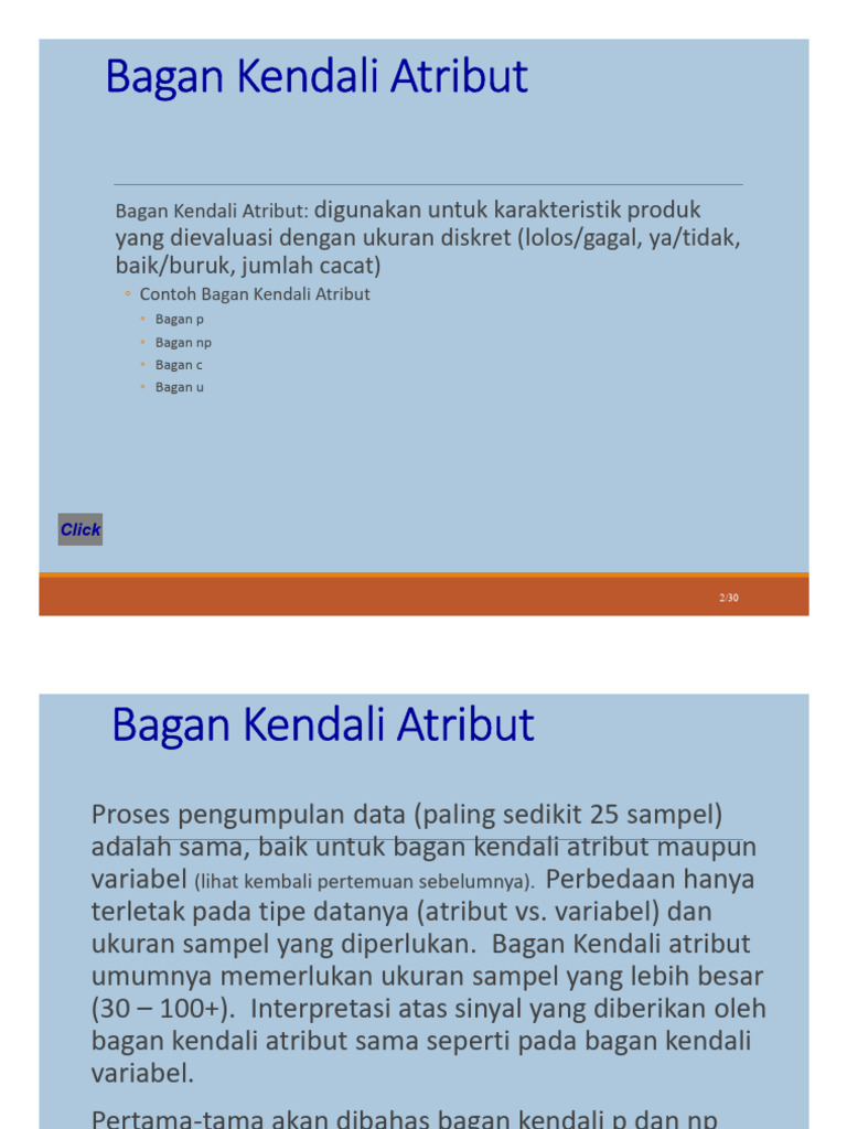 Peta Kendali Atribut | PDF