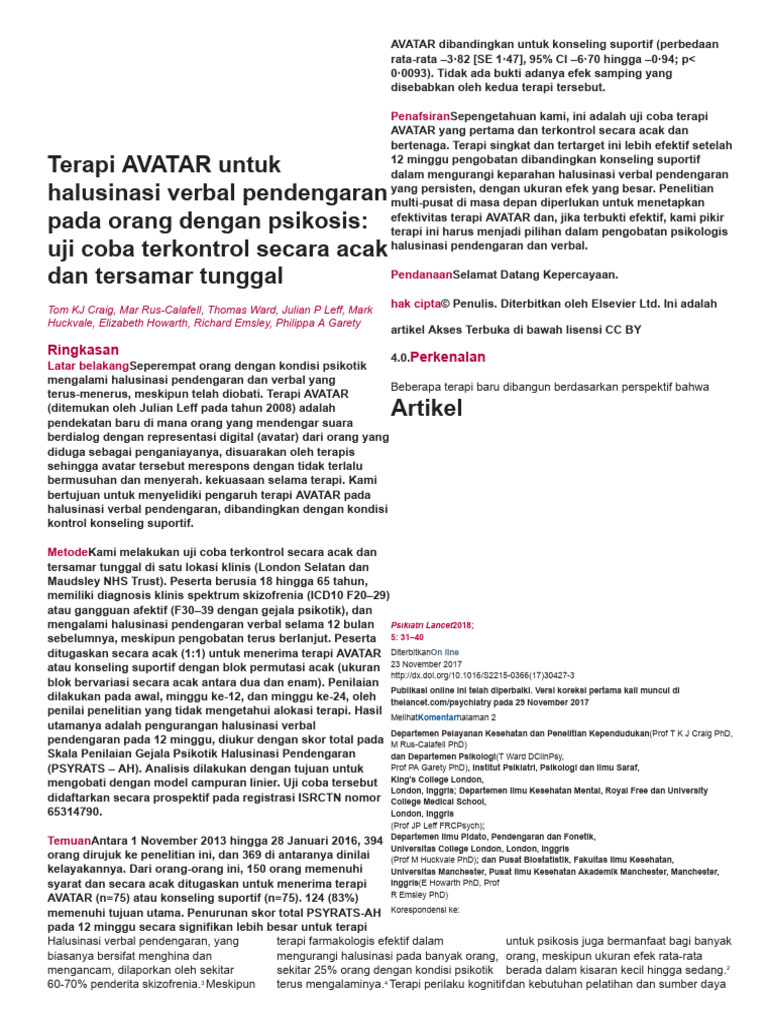 Terapi Avatar | PDF | Pengembangan Diri | Kesehatan Holistik