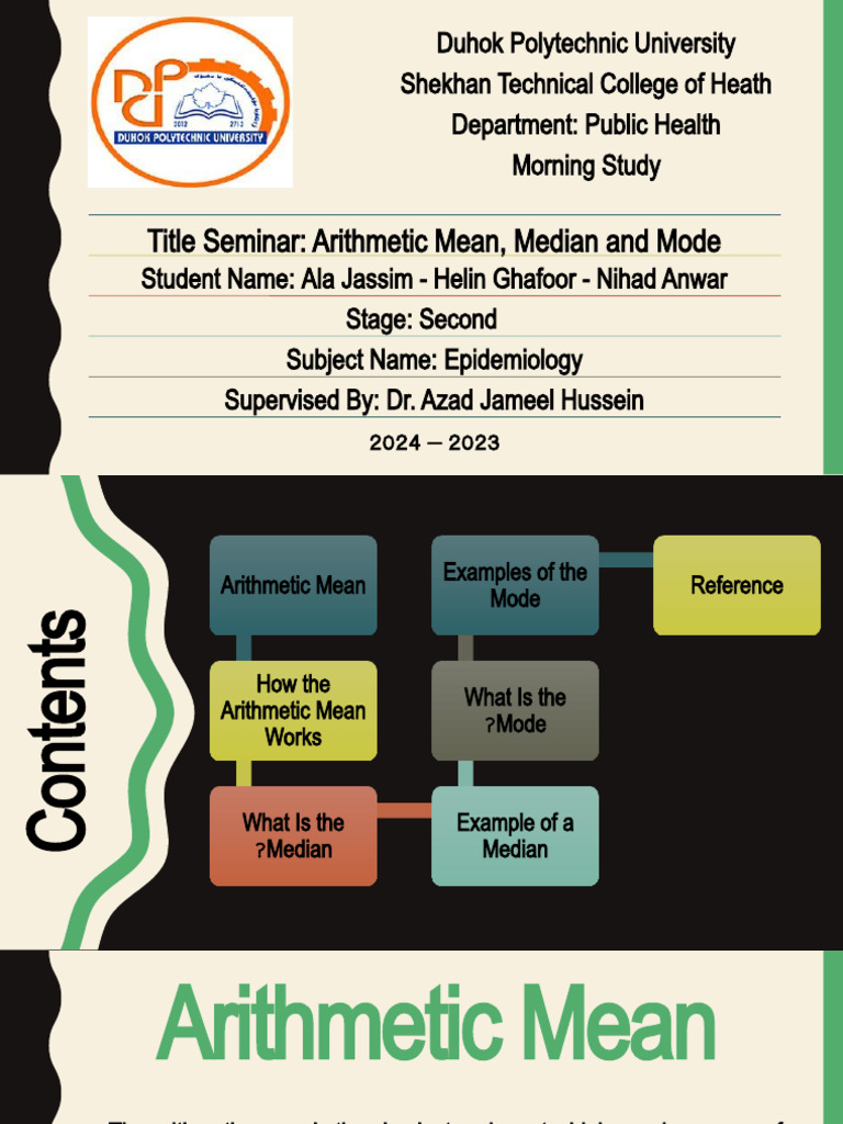 Arithmetic Mean, Median and Mode | PDF | Mean | Mode (Statistics)