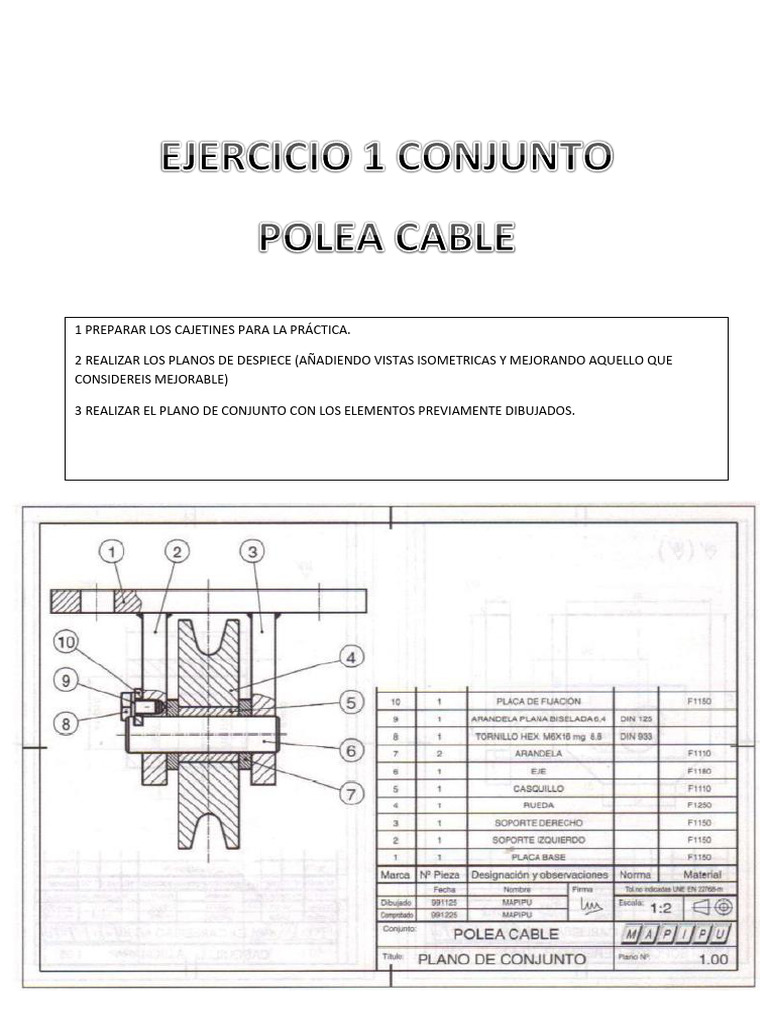 Practica Conjunto Polea Cable | PDF