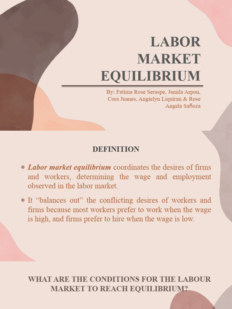 Labor Market Equilibrium | PDF | Labour Economics | Economic Equilibrium