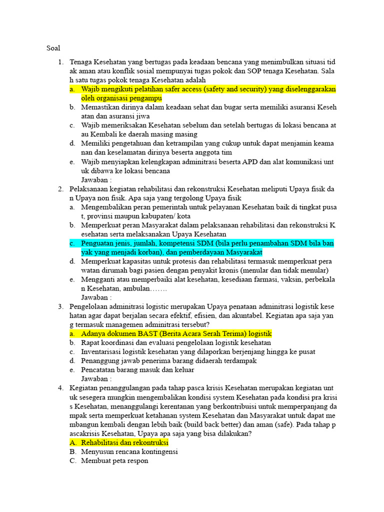 Soal Rev | PDF | Pengembangan Diri