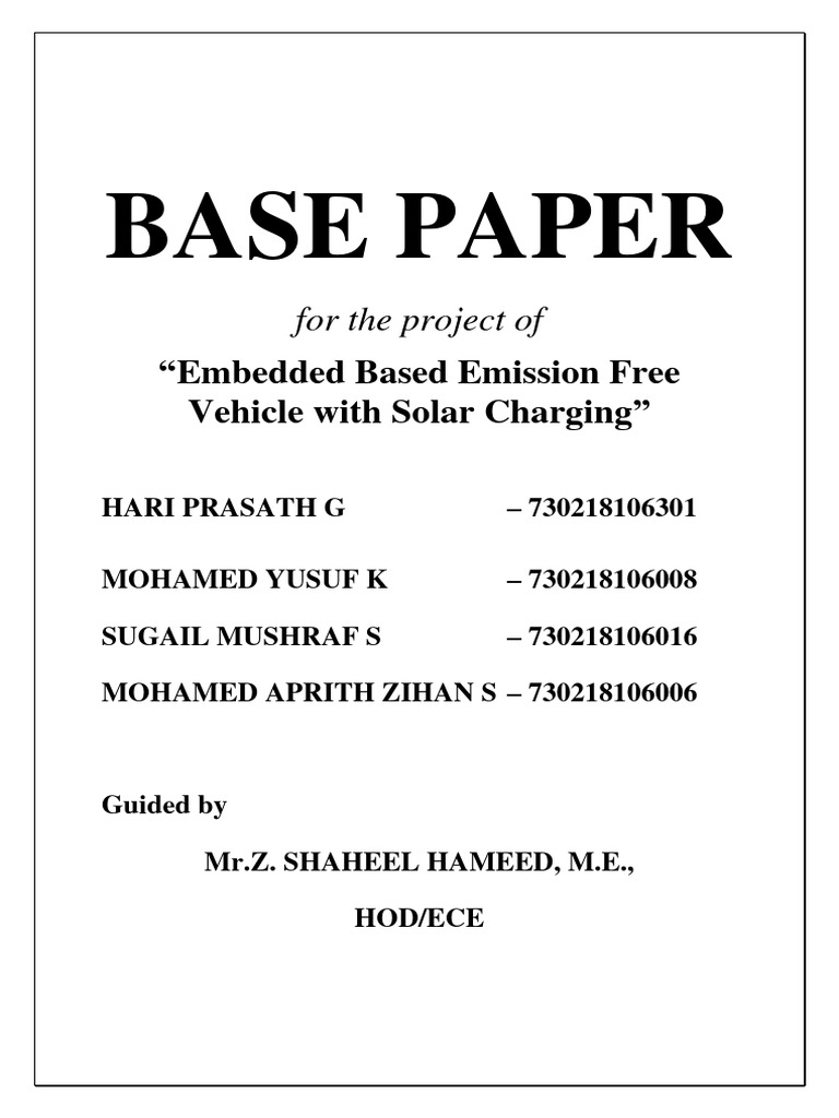 Base Paper | PDF | Electric Motor | Electromagnetism