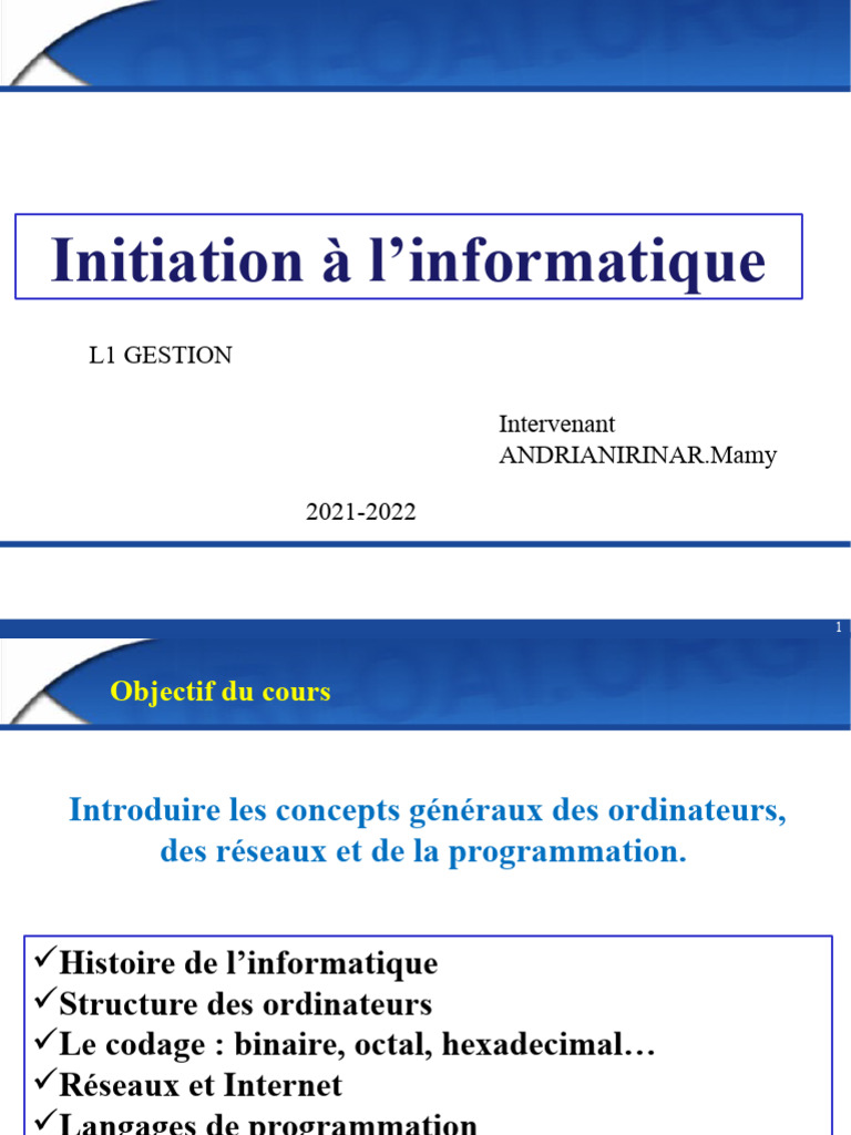 Introduction Informatique et Histoire | PDF | Entrée/Sortie ...