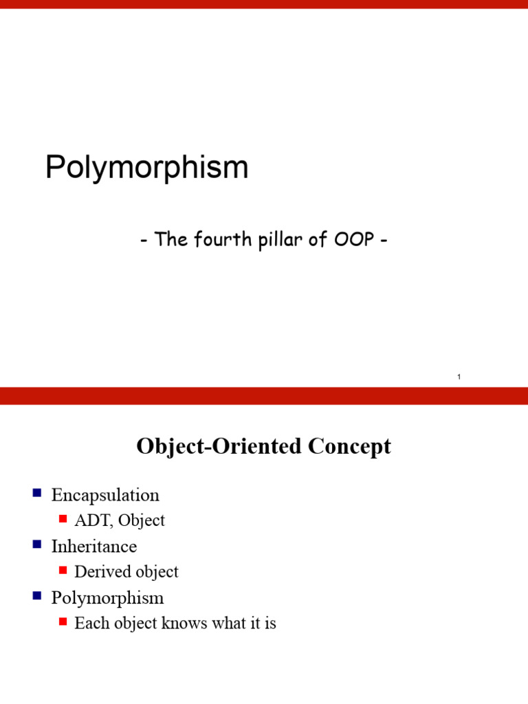 Polymorphism | Download Free PDF | Object Oriented Programming | Inheritance (Object Oriented ...