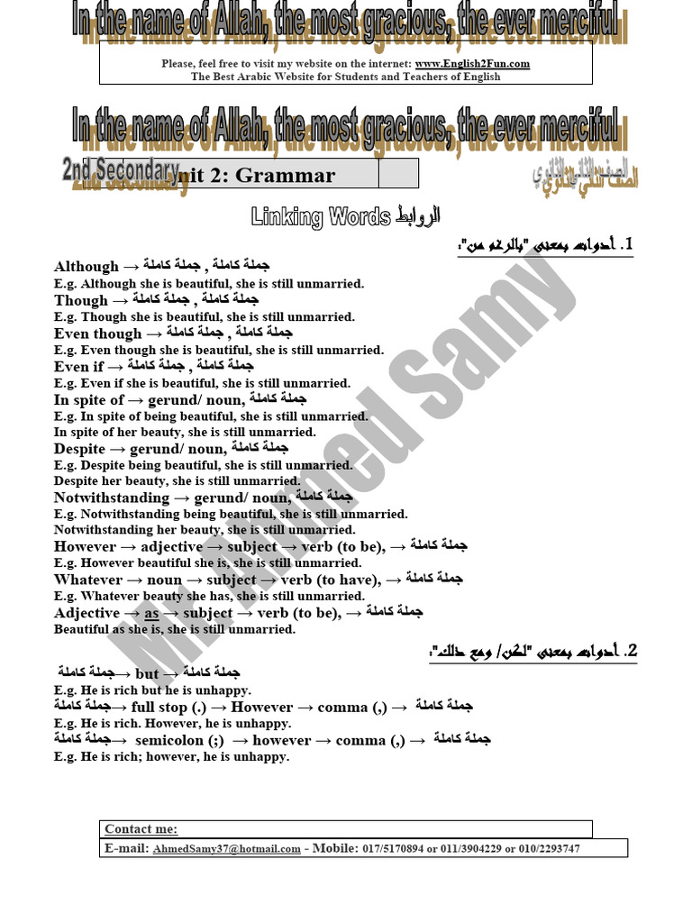 Unit 2 Grammar | PDF | Verb | English Language