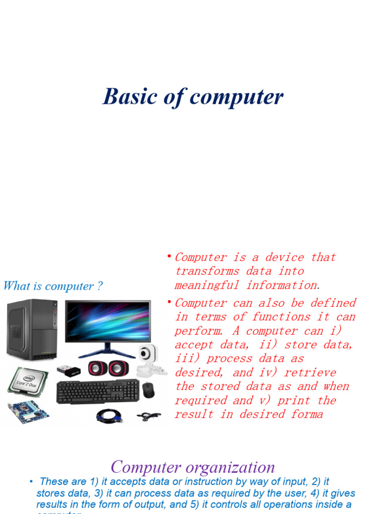 Basic of Computer by STEPHEN | PDF | Business | Computers