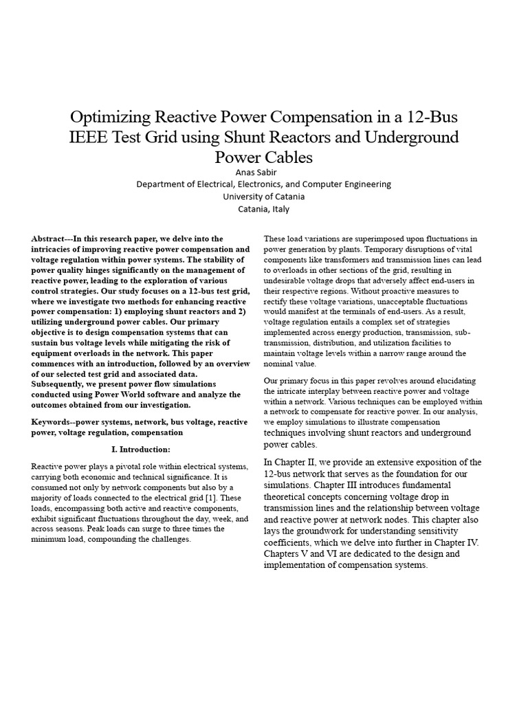 Anas Project Report Pdf Electric Power Transmission Ac Power