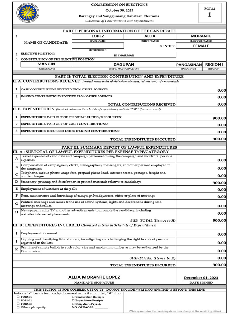 Soce Template Autosum | PDF | Expense | Signature