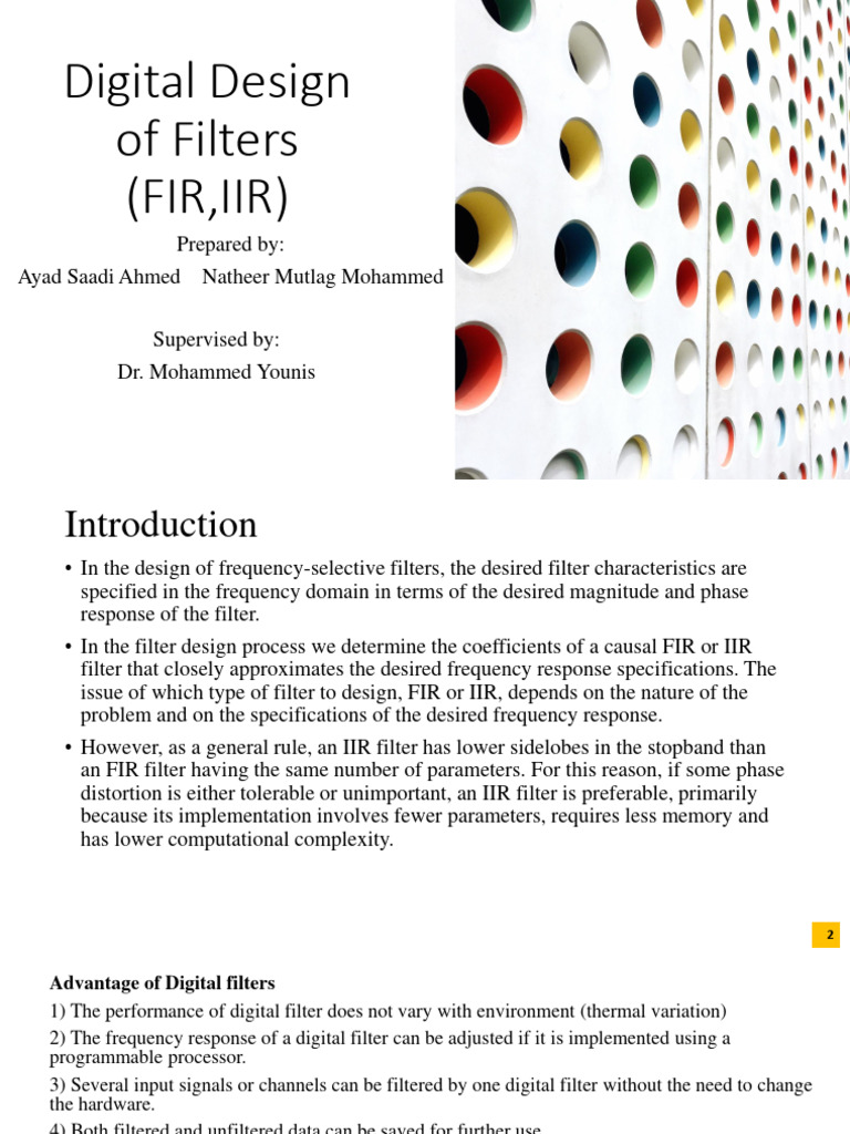 Digital Design of Filters (FIR,IIR) اياد | Download Free PDF | Filter (Signal Processing ...