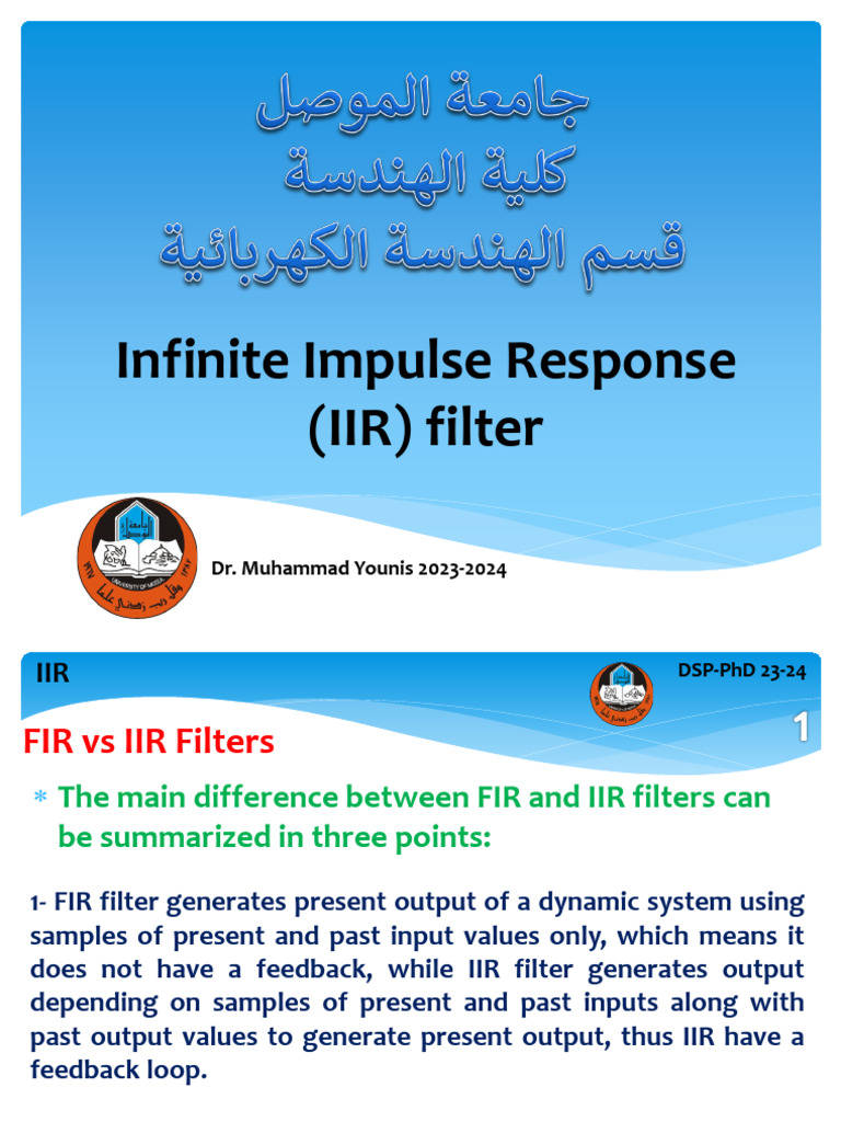 IIR Filter Design for DSP Experts | PDF | Low Pass Filter | Information ...