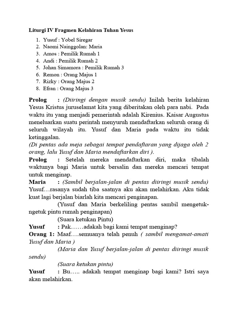 Fragmen Kelahiran Tuhan Yesus | PDF | Ilmu Sosial | Seni
