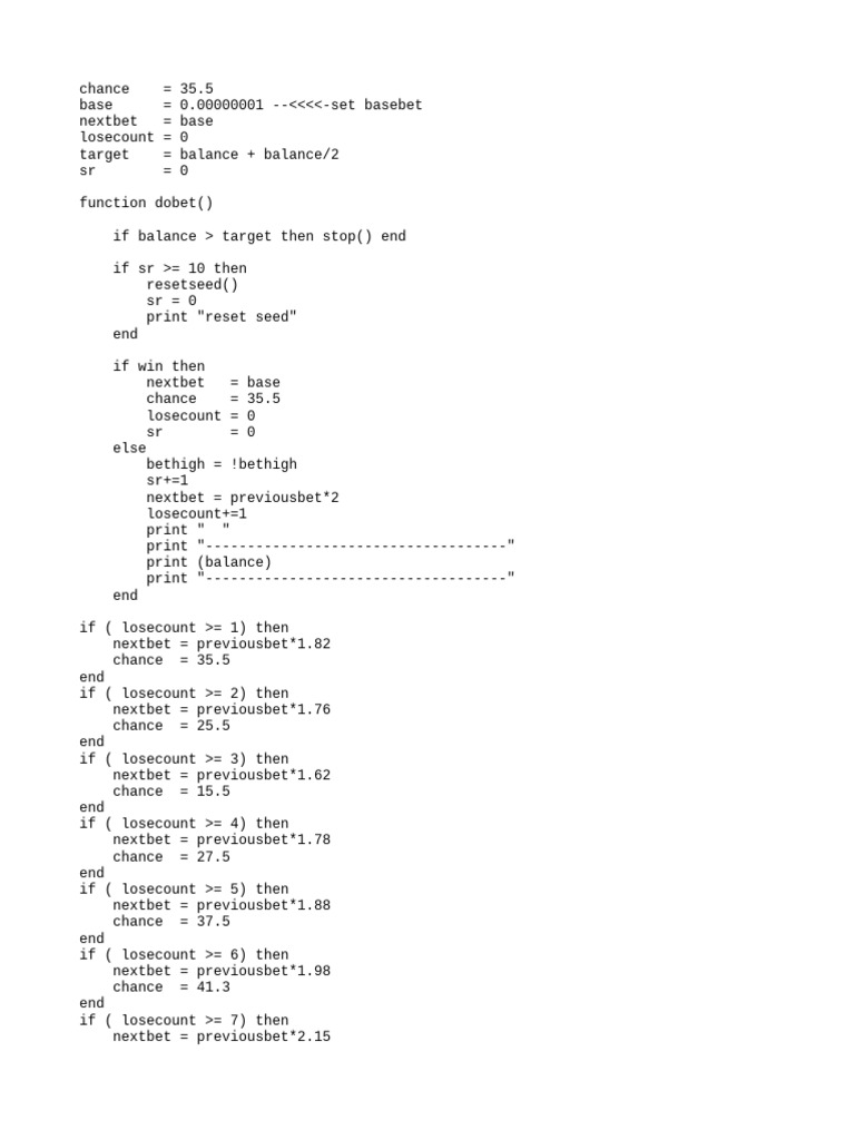 Dicebot Script B | PDF