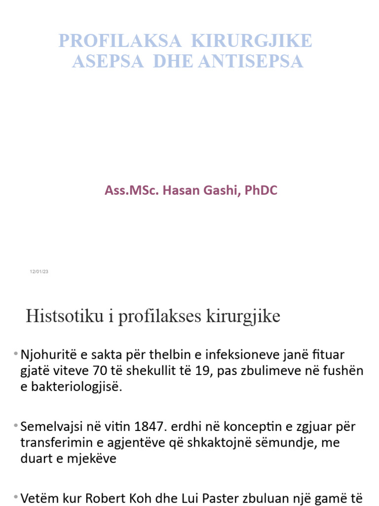 Profilaksa Kirurgjike | PDF