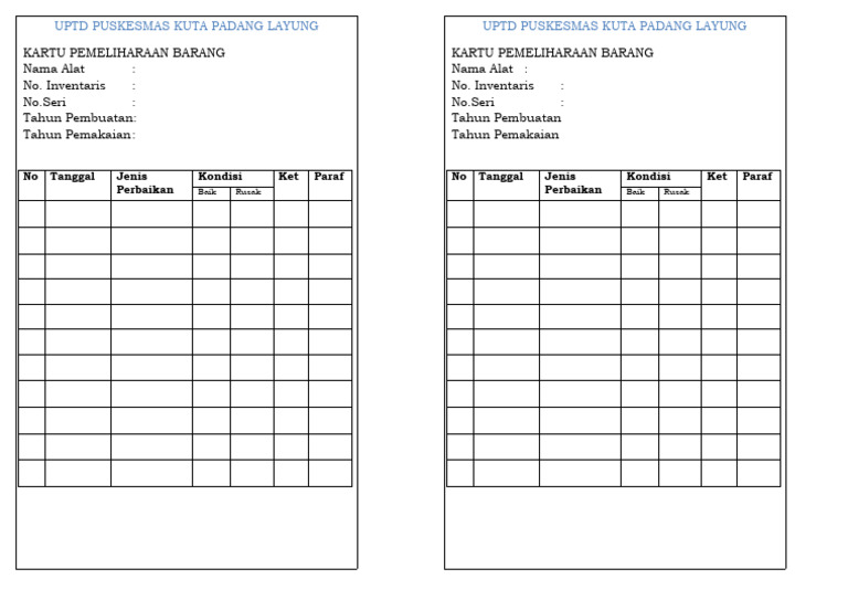 Kartu Kendali Barang | PDF