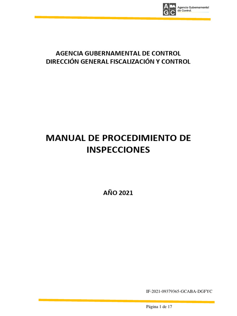 Manual Inspecciones GCABA 2021 | PDF | Policía | Buenos Aires