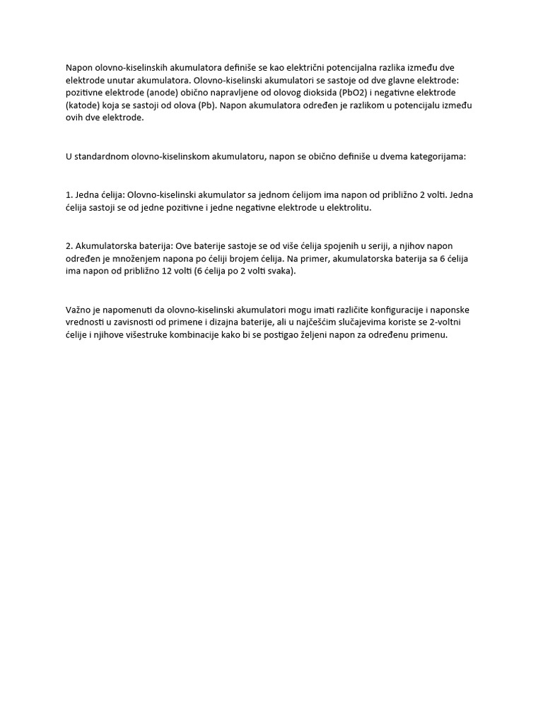 Napon Olovno | PDF