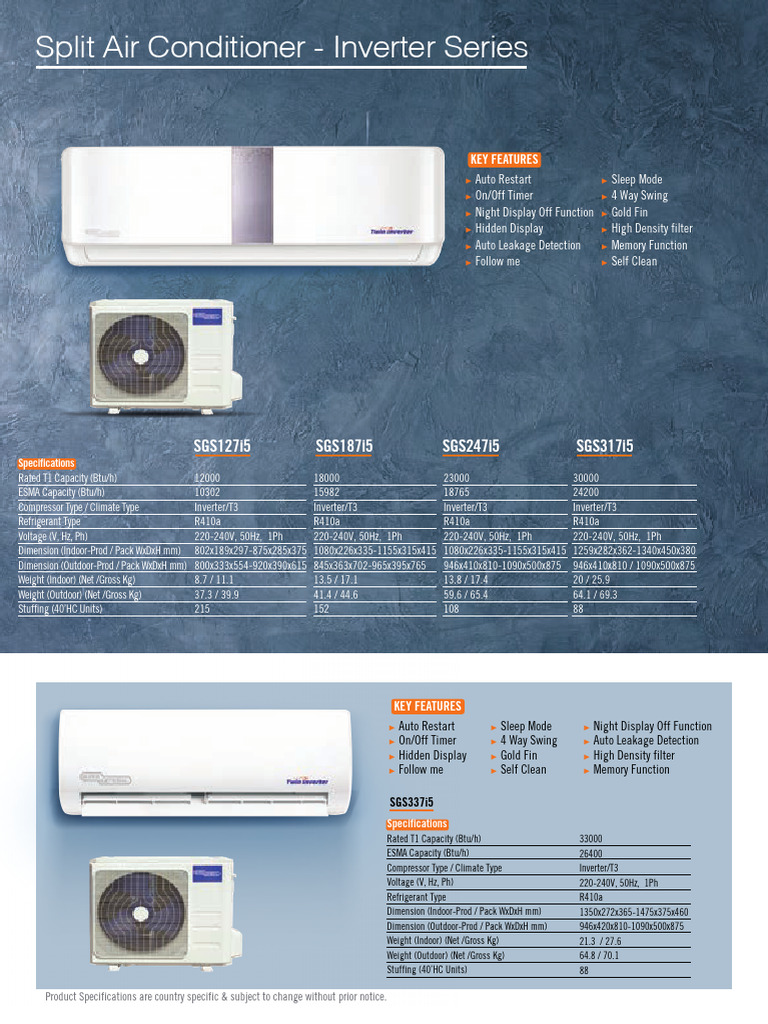 2022 SG AC-compressed | Download Free PDF | Air Conditioning | Power Inverter