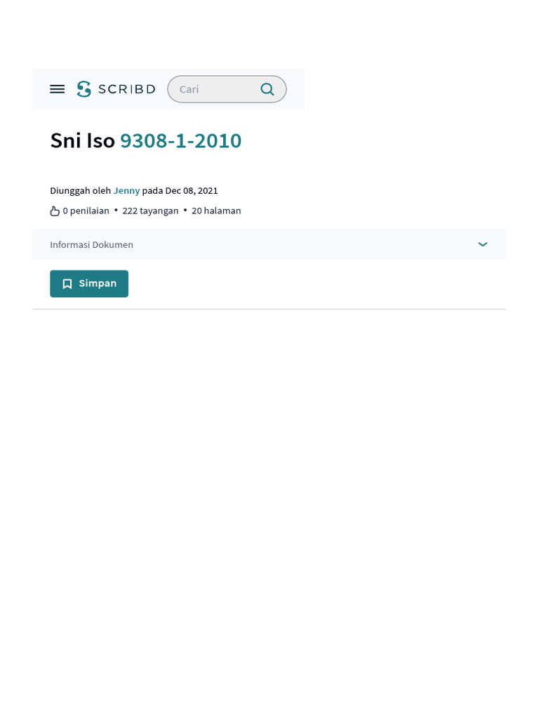 Sni Iso 9308-1-2010 - PDF | PDF
