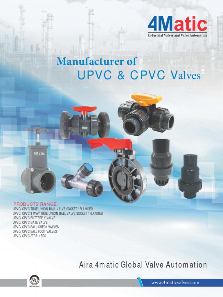 CPVC & UPVC Valve Manufacturing Guide | PDF | Valve | Filtration