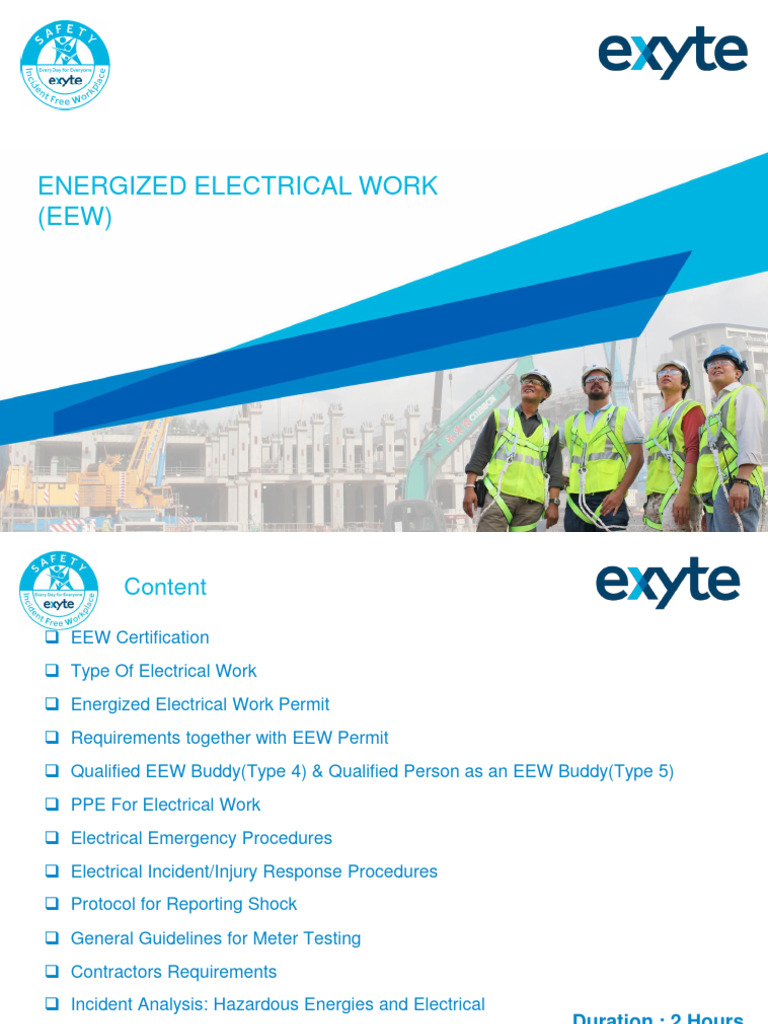 Exyte Malaysia - Energized Electrical Work (EEW) Training | PDF | Insulator (Electricity ...