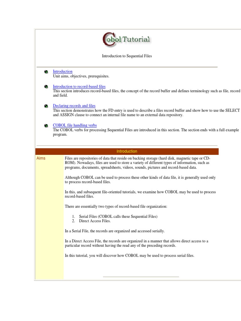 Introduction To Sequential Files Pdf Computer Data Storage Inputoutput