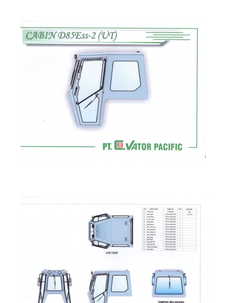 Part Book Cabin D65, D85 | PDF