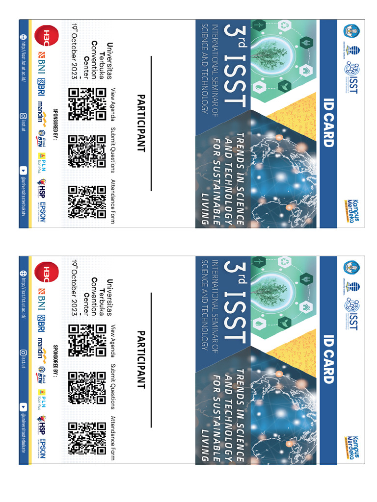 Id Card Isst Participant - Isi 2 | PDF