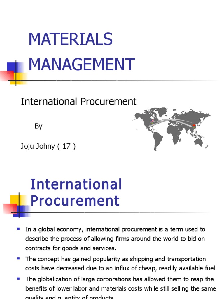 Joju - International Procurement | PDF | Procurement | Globalization