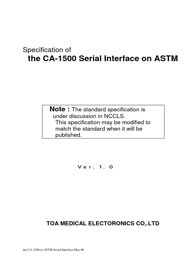 Astm CA-1500 | PDF | Computing | Computer Engineering