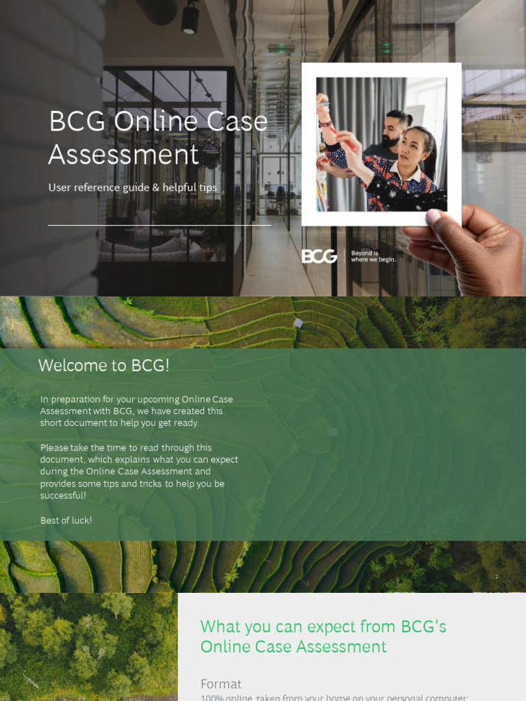 BCG Online Case Assessment User Guide 2023 | PDF | Revenue | Cost