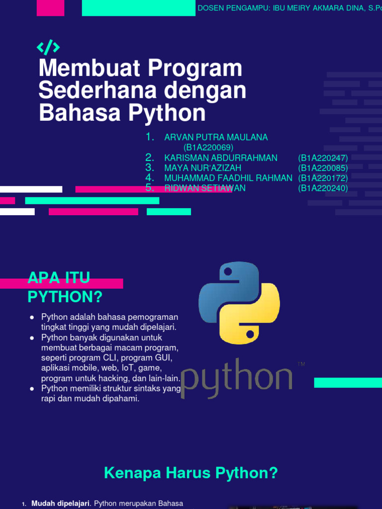 Python PPT Kel 3 | PDF