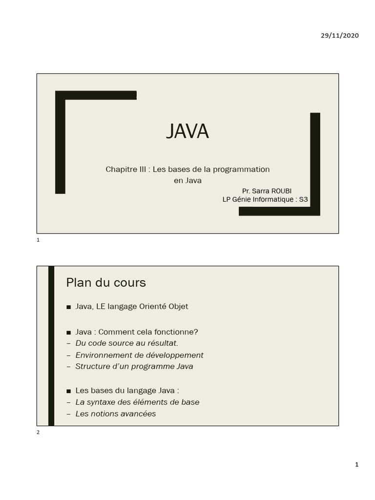 Introduction à Java pour Débutants | PDF | Java (Langage de programmation) | Machine virtuelle Java