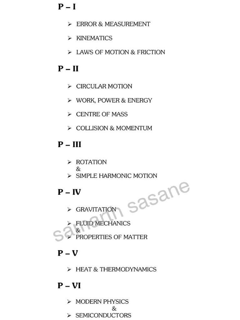 Physics Notes Part 1 Pdf