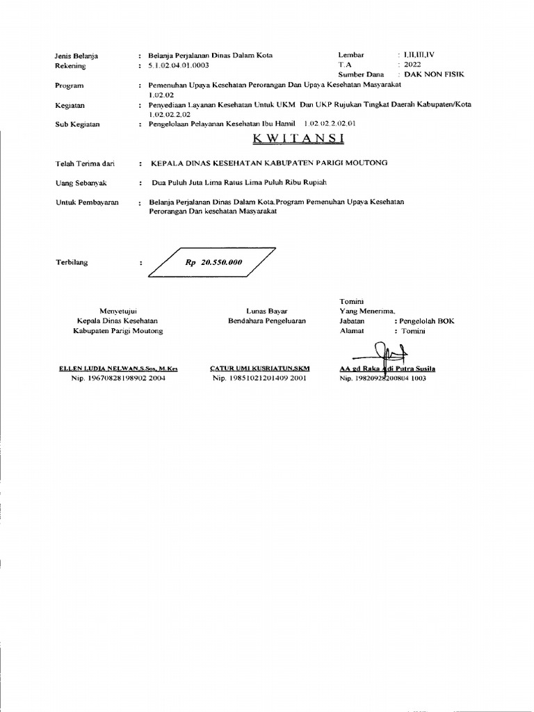 Kwitansi Besar Gu 4 | PDF