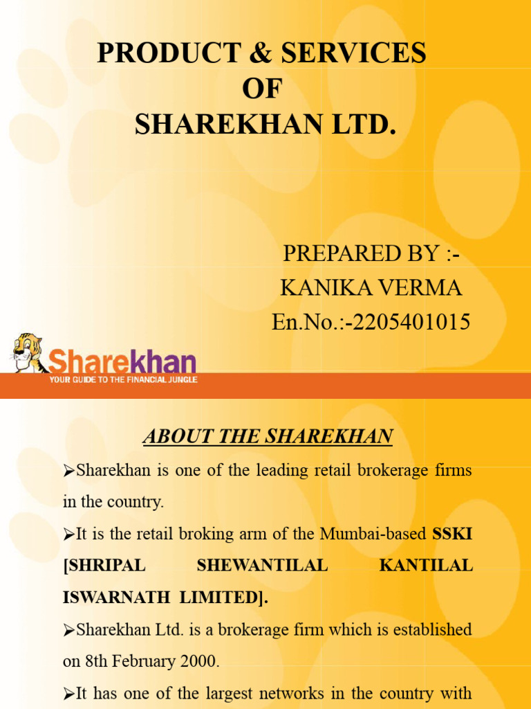 Internship PPT (Sharekhan) | PDF | Commodity | Stocks