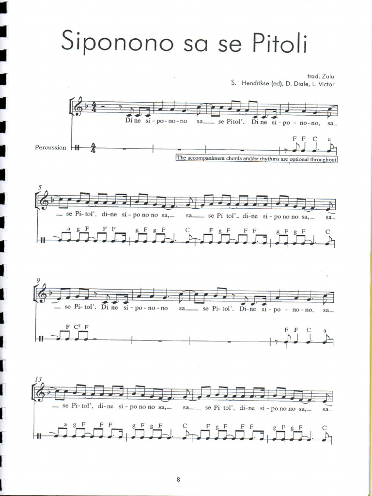 Siponono Sa Se Pitoli Juniorkoor | PDF