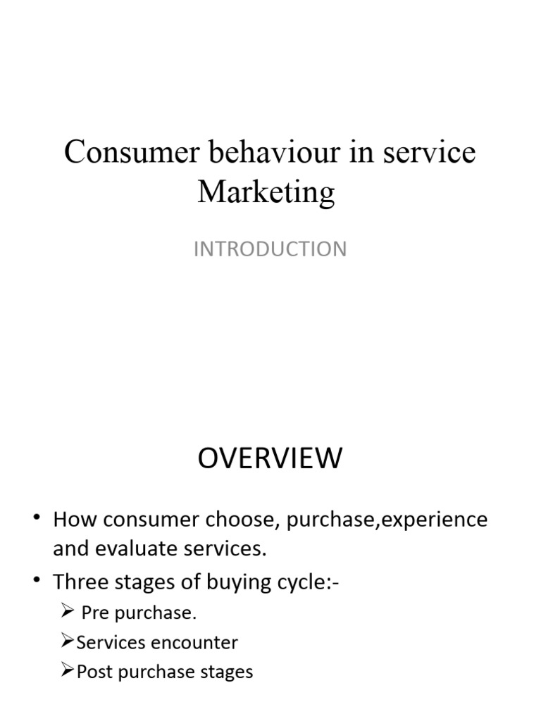Understanding Consumer Behavior in Services | PDF