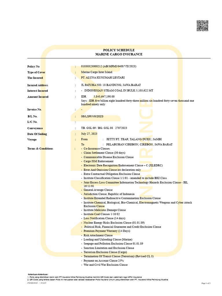 Copy Polis | PDF | Insurance | Deductible