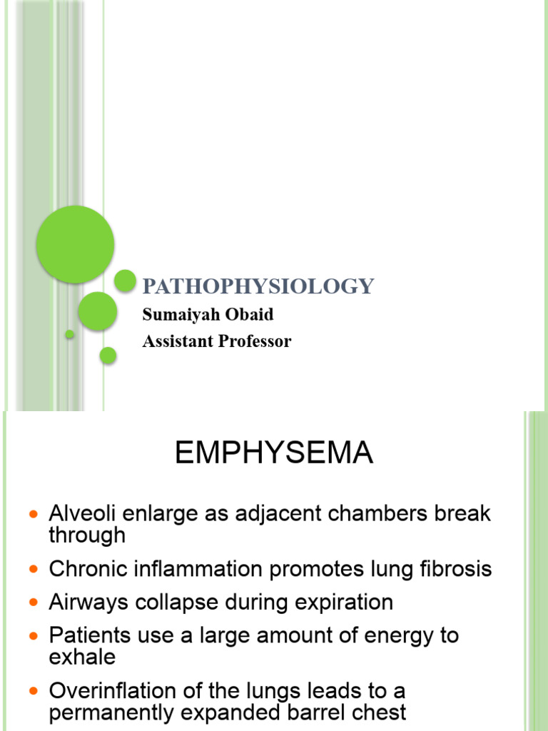 PATHOPHYSIOLOGY | PDF | Lung | Chronic Obstructive Pulmonary Disease