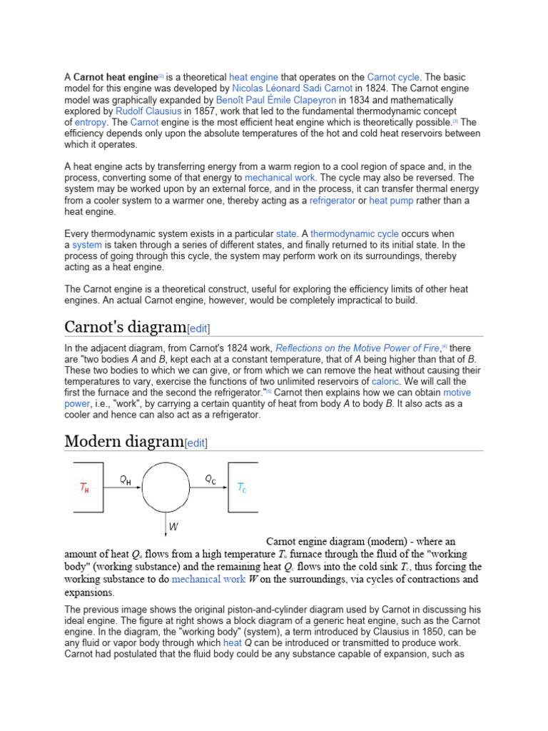 Carnot Engine Introduction | PDF | Heat | Mechanics