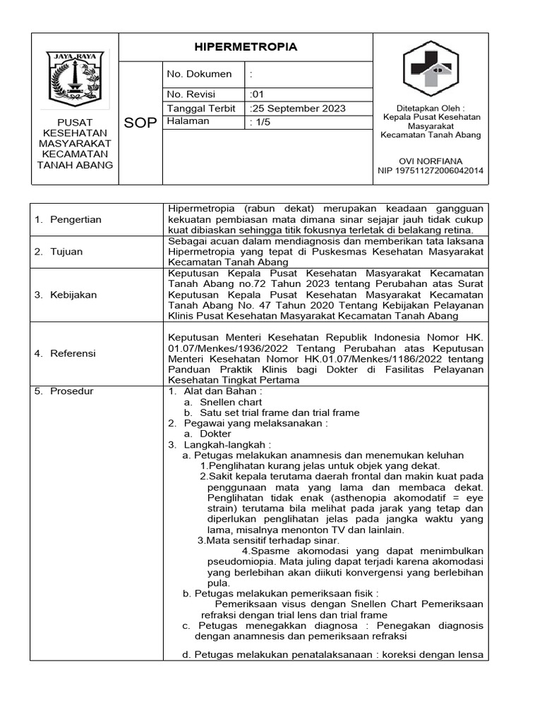 Sop Final Hipermetropia | PDF
