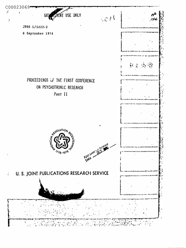 JPRS L5022-2 6 September 1974 Proceedings of The First Conference On ...