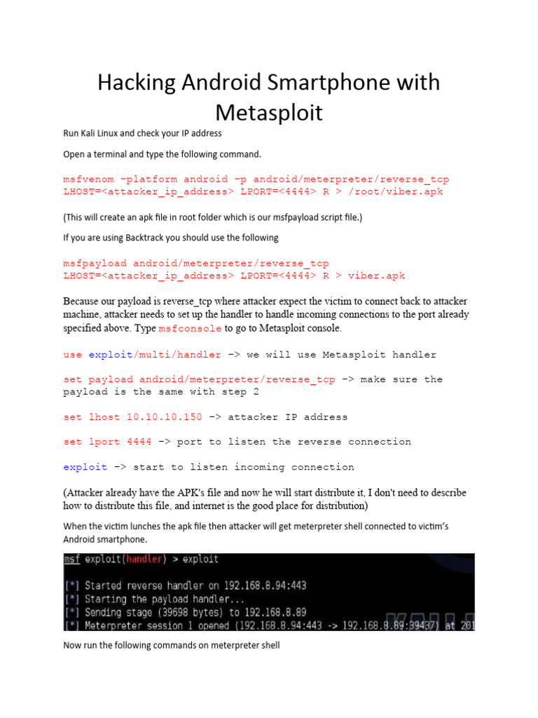 Smartphone Process Thru Metaspoint | PDF | Android (Operating System) | Security Hacker