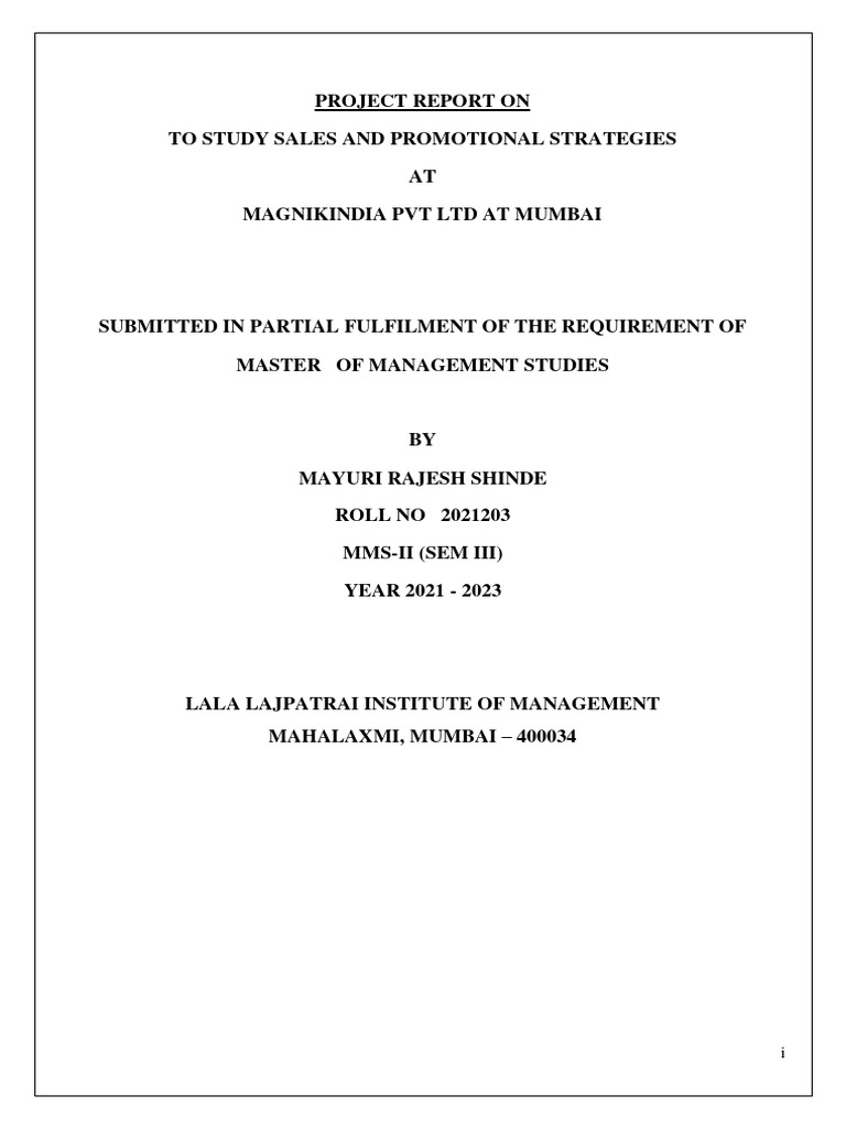 Final SIP Format - Magnik - 2021203 | PDF | Mass Media | Newspapers