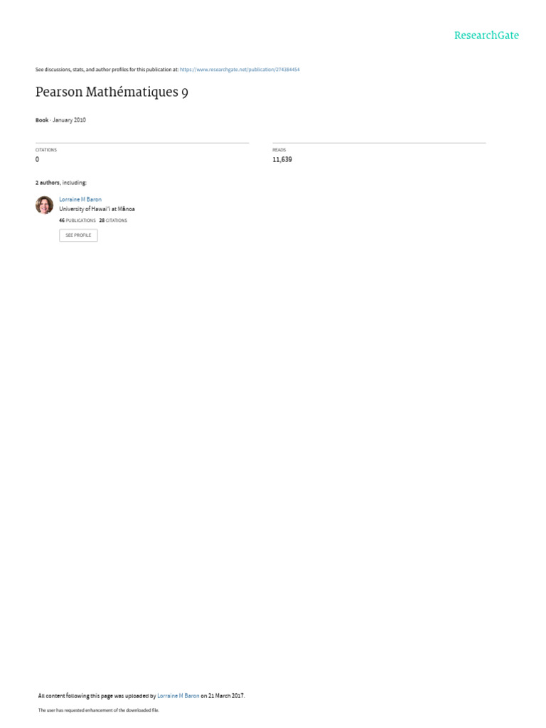 Pearson Mathematiques 9 | PDF | Software | World Wide Web