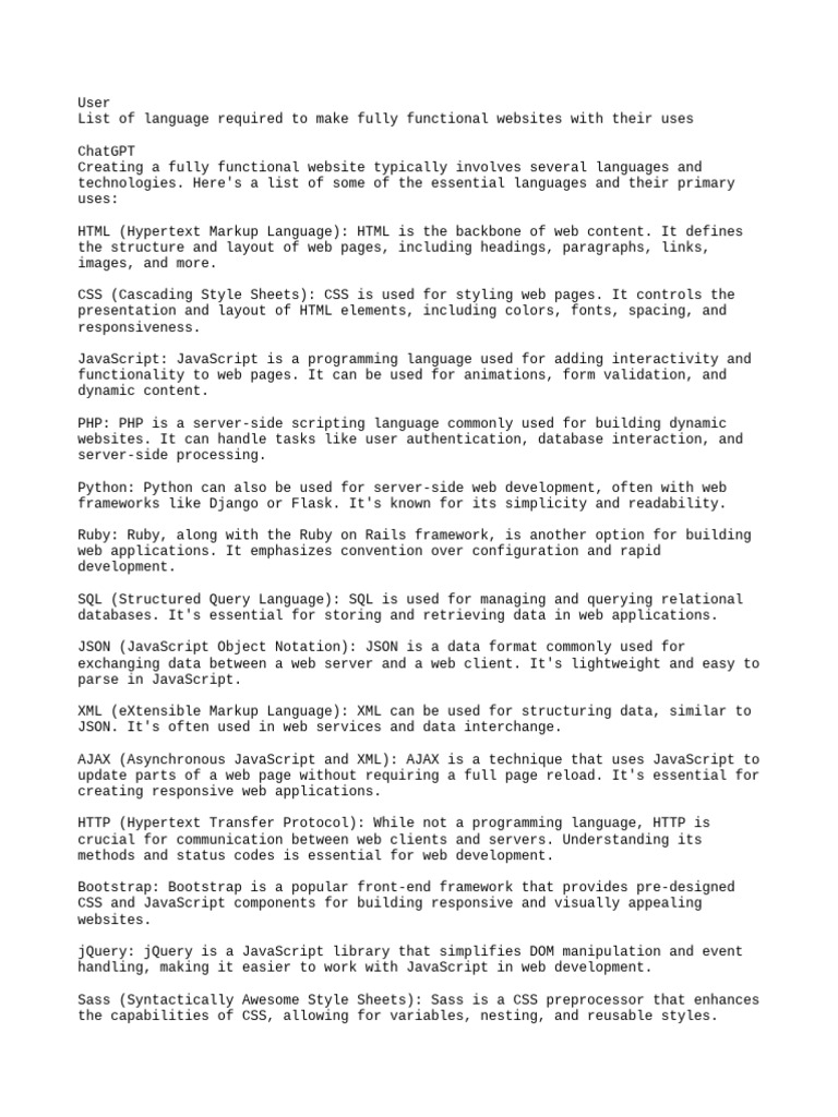 Essential Web Dev Technology | PDF | World Wide Web | Internet & Web