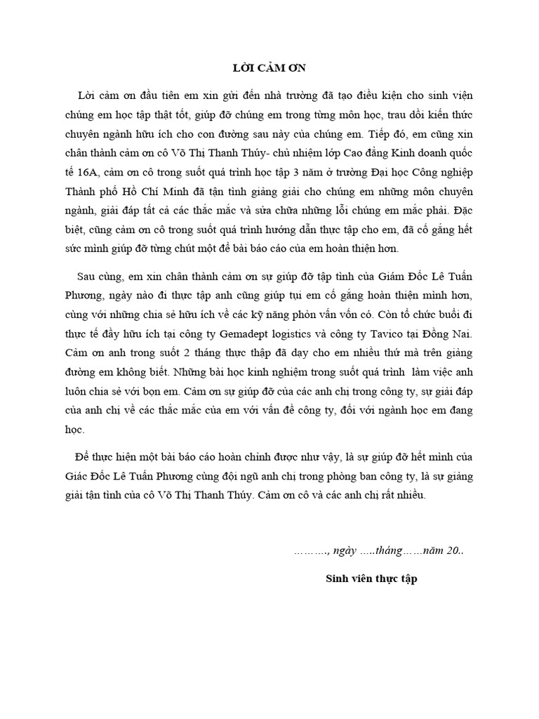 123doc Bao Cao Thuc Tap Tot Nghiep Tai | PDF