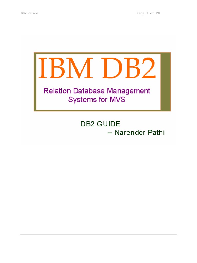 Db2 Guide | PDF | Computers